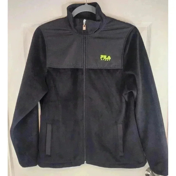 Jackets & Coats | Fila Sports Soft Velvet Feel Full Zip Logo Jacket ...